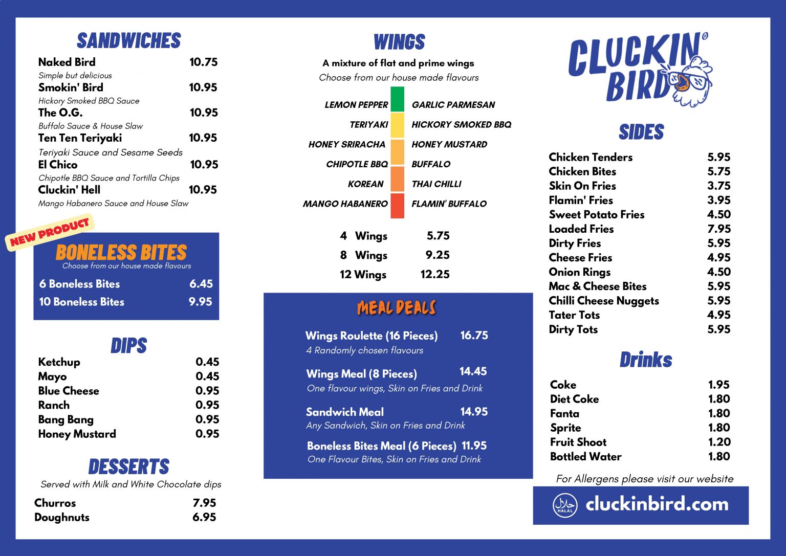 Menu - Cluckin' Bird