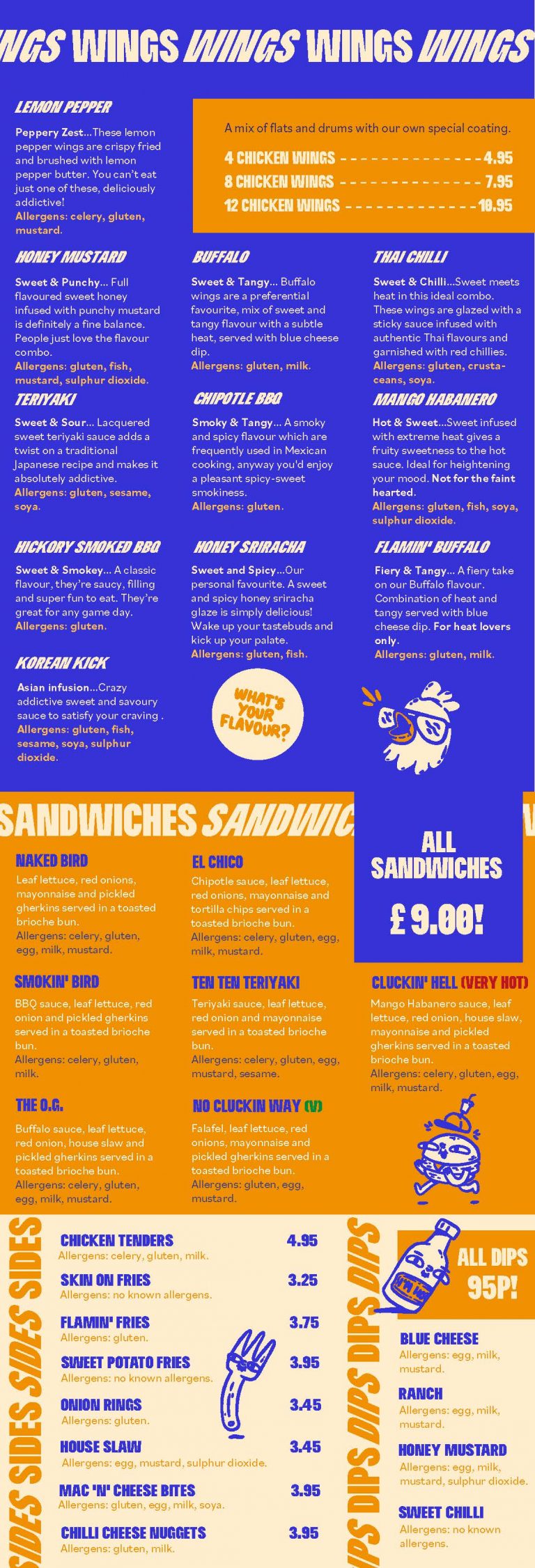 Menu - Cluckin' Bird